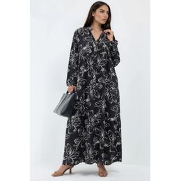 Bequemes gemustertes Maxikleid