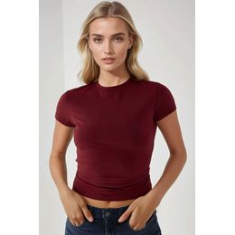 Slim Fit Soft Touch Baumwoll Rundhals T-Shirt