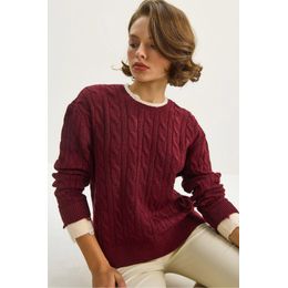 Haargl&auml;tter-Muster Pullover
