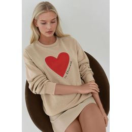 Bedruckter Rundhalsausschnitt Sweatshirt