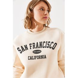 Bedrucktes Rundhals-Sweatshirt