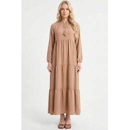 Maxikleid mit Schleifen-Detail