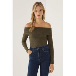 Schulterfreies Jersey-Top