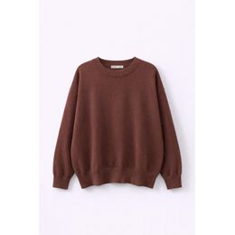 &Uuml;bergro&szlig;er gerippter Strickpullover