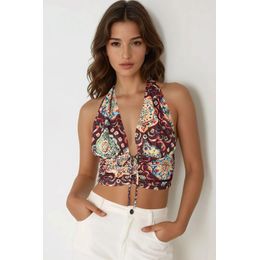 Etnischer Druck Cropped Tanktop