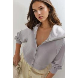 Entspanntes Passform Sweatshirt mit Rei&szlig;verschluss