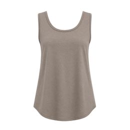 L&auml;ssiges U-Ausschnitt Baumwollmix Tanktop