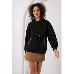 Hoodie im Oversized-Format mit Pompom