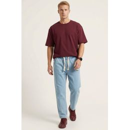 Elastische Denim-Hose mit Gummizug