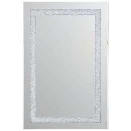 CARRYHOME Wandspiegel, Silber, Kunststoff, Glas, Holzwerkstoff, rechteckig, 60x90x1.5 cm, senkrecht und waagrecht montierbar, Spiegel, Wandspiegel