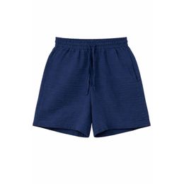 Hochgeschnittene gemusterte Baumwollshorts