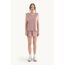 Mittelhohe Basic Shorts mit Kordelzug