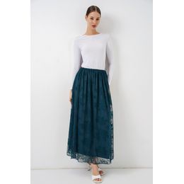 Blumenkleid Hohe Taille Maxi-Rock
