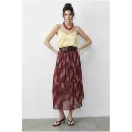 Hochtaillierter Paisley Maxi-Rock mit G&uuml;rtel