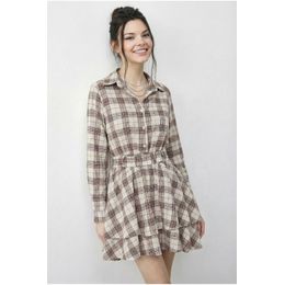 Karohemdkleid mit G&uuml;rtel