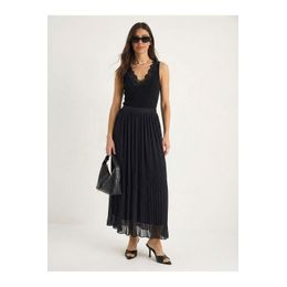 Hohe Taille Faltenmaxirock