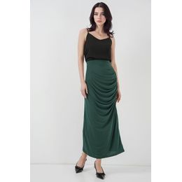 Fitted Midi-Jersey-Rock mit Futter