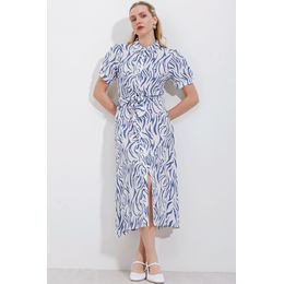 Muster Midi Hemdbl dress