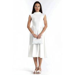 Texturiertes Panel-Midi-Kleid