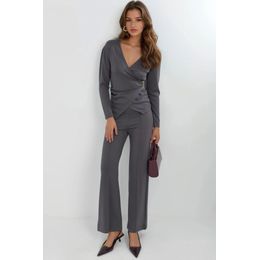 Bluse und Hose Set mit Accessoire-Details