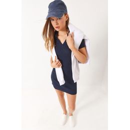 Figurbetontes V-Ausschnitt-Minikleid