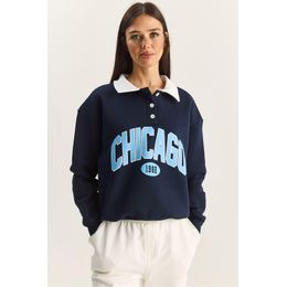 &Uuml;bergr&ouml;&szlig;en-Printed Sweatshirt