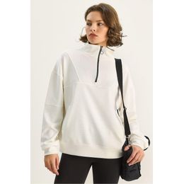L&auml;ssiges Sweatshirt mit Rei&szlig;verschlusskragen