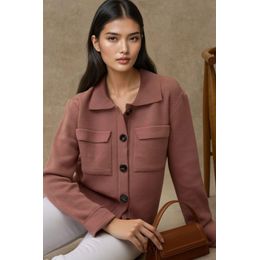 Knopfcardigan mit Taschen