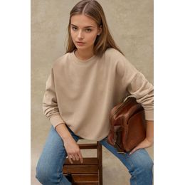 &Uuml;bergro&szlig;er Rundhals-Basic-Sweatshirt