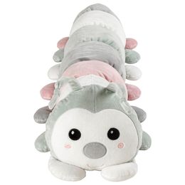 Patinio Pl&uuml;schtier Raupe Rudi, Grau, Gr&uuml;n, Rosa, Wei&szlig;, Textil, F&uuml;llung: Polyester, 100 cm, unisex, Spielzeug, Kuscheltiere