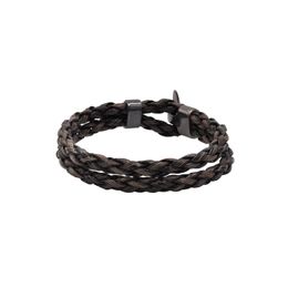 Steuer Modeschmuck Armband Kunstleder braun geflochten