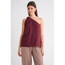 Asymmetrisches Kragen-Accessoire Detailliertes Top