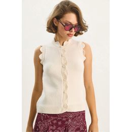 R&uuml;schener Pullover mit Rundhalsausschnitt
