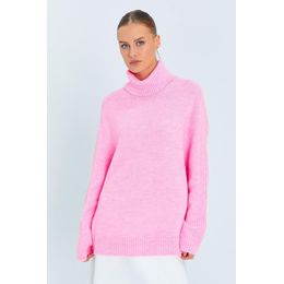 Lockerer Pullover mit Stehkragen