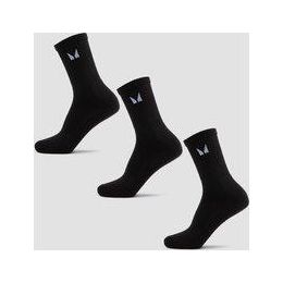 MP Unisex Crew Socks (3 Pack) - Black - UK 12-14
