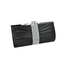 Steuer Modeschmuck Abendtasche Satin-Optik mit Strassbesatz