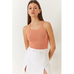 Gingham-Muster Enges Cropped Top