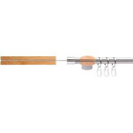 Gardinenstangen-Endst&uuml;ck Liedeco "Endst&uuml;ck, Endknopf "Skandinavia" Thisted" Gr. 1, braun (edelstahlfarben, buchefarben), B:2cm H:2,2cm L:19cm, Gardinenstangenendst&uuml;cke, Gardinenstangen-Endst&uuml;ck, Endst&uuml;ck, Endknopf Thisted, 1 St&uuml;ck