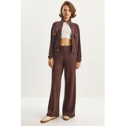 Jacken-Hosen Viskose-Mix Zweiteiliges Coord-Set