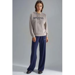 Modal Touch Kapuzenbesticktes Langweites Hosen-Set