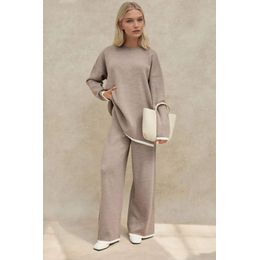 Pullover & Weitgeschnittene Hose Strick Co-Ord-Set