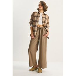 Weite Palazzo-Hose mit Bindung
