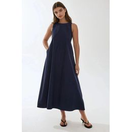 Mixray Kollektion &Auml;rmelloses A-Linien-Maxikleid mit Rundhalsausschnitt