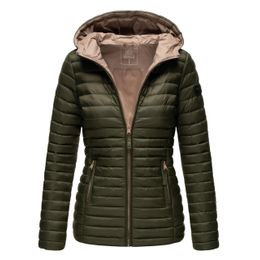 Marikoo Damen Steppjacke &ndash; Asraa, leicht mit Kapuze & Kontrastfutter