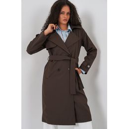 Doppelreihiger langer Trenchcoat