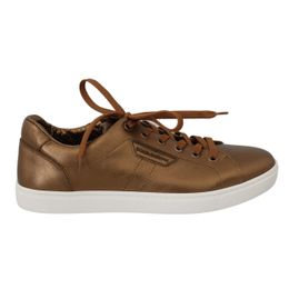 Dolce & Gabbana Dolce & Gabbana Gold Leder Herren Freizeitsneaker