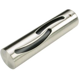 Gardinenstangen-Endst&uuml;ck Liedeco "Endst&uuml;ck, Endknopf edelstahl-optik "France" Dijon - 2 St&uuml;ck" Gr. 1, silber (edelstahlfarben), B:2,5cm H:2,5cm L:9,5cm, Gardinenstangenendst&uuml;cke, Gardinenstangen-Endst&uuml;ck, Endst&uuml;ck, Endknopf Zylinder, 2 St&uuml;ck