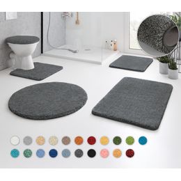 Badematte Kleine Wolke "RELAX", grau (anthrazit), H:30mm, Polyacryl, Badematten, Badematte, Badteppich, meliert, rechteckig, rund & als Set erh&auml;ltlich