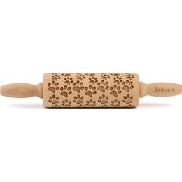 Teigroller Folkroll "3D-Motiv-Teigrolle", braun, L:23cm, Teigroller, Hundepfote