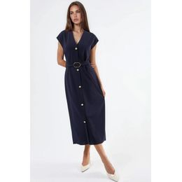 G&uuml;rteltini Kleid mit V-Ausschnitt